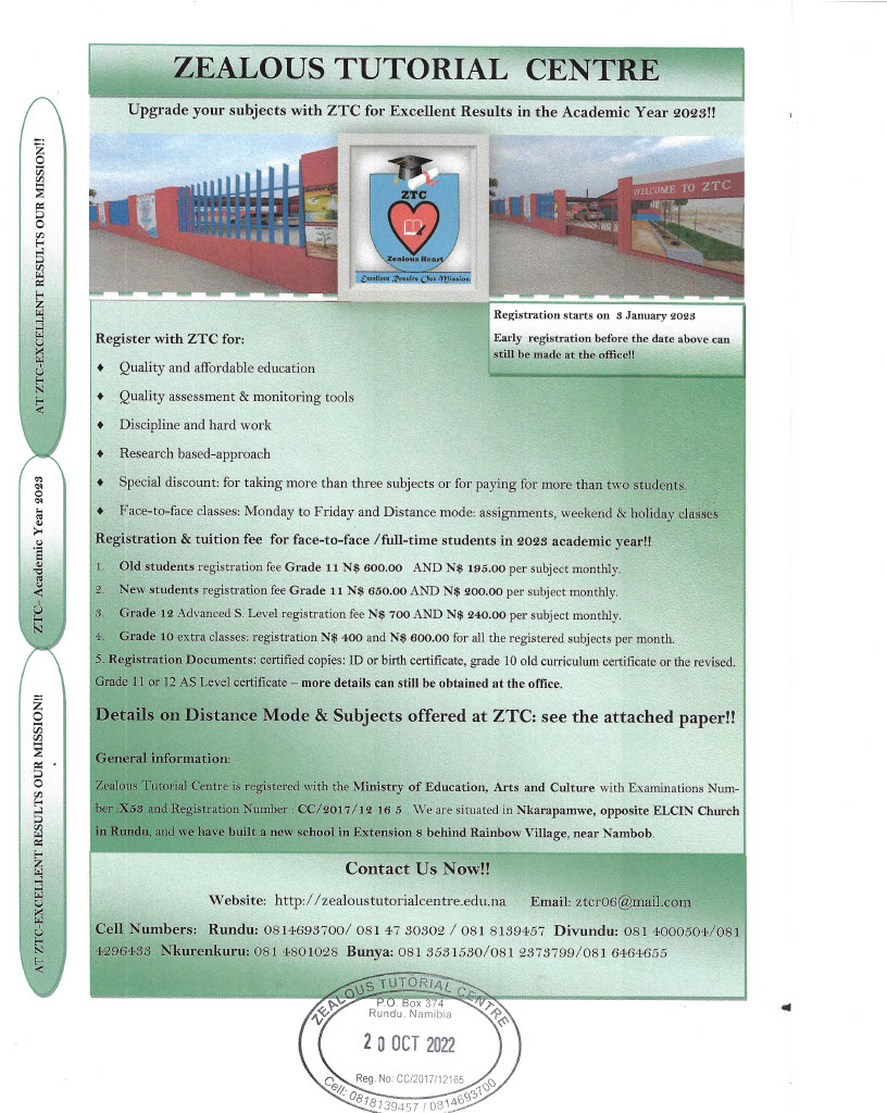 zealous tutorial centre